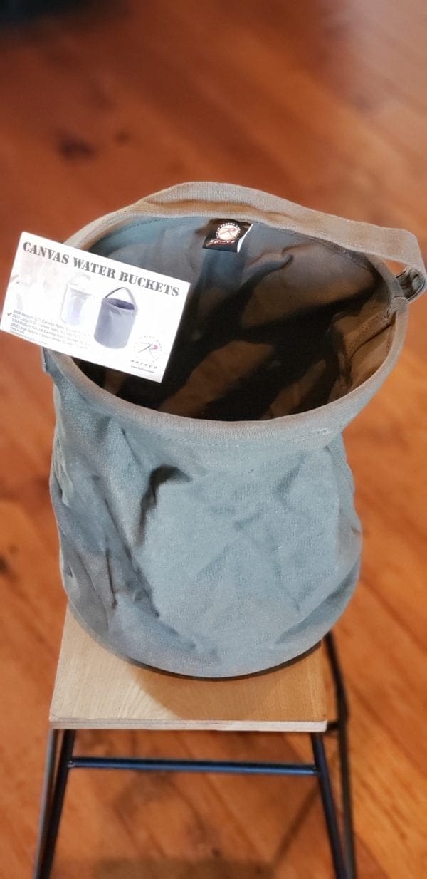 Large Canvas Collapsible Water Bucket (ROTHCO) | Modern Warrior Project