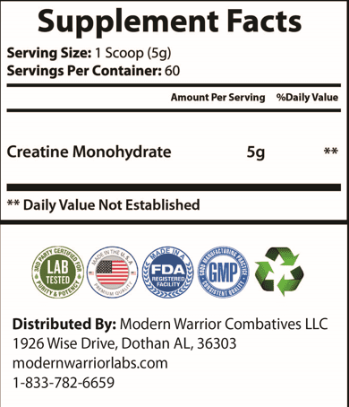 Modern Warrior Createk Creatine Powder | Modern Warrior Project